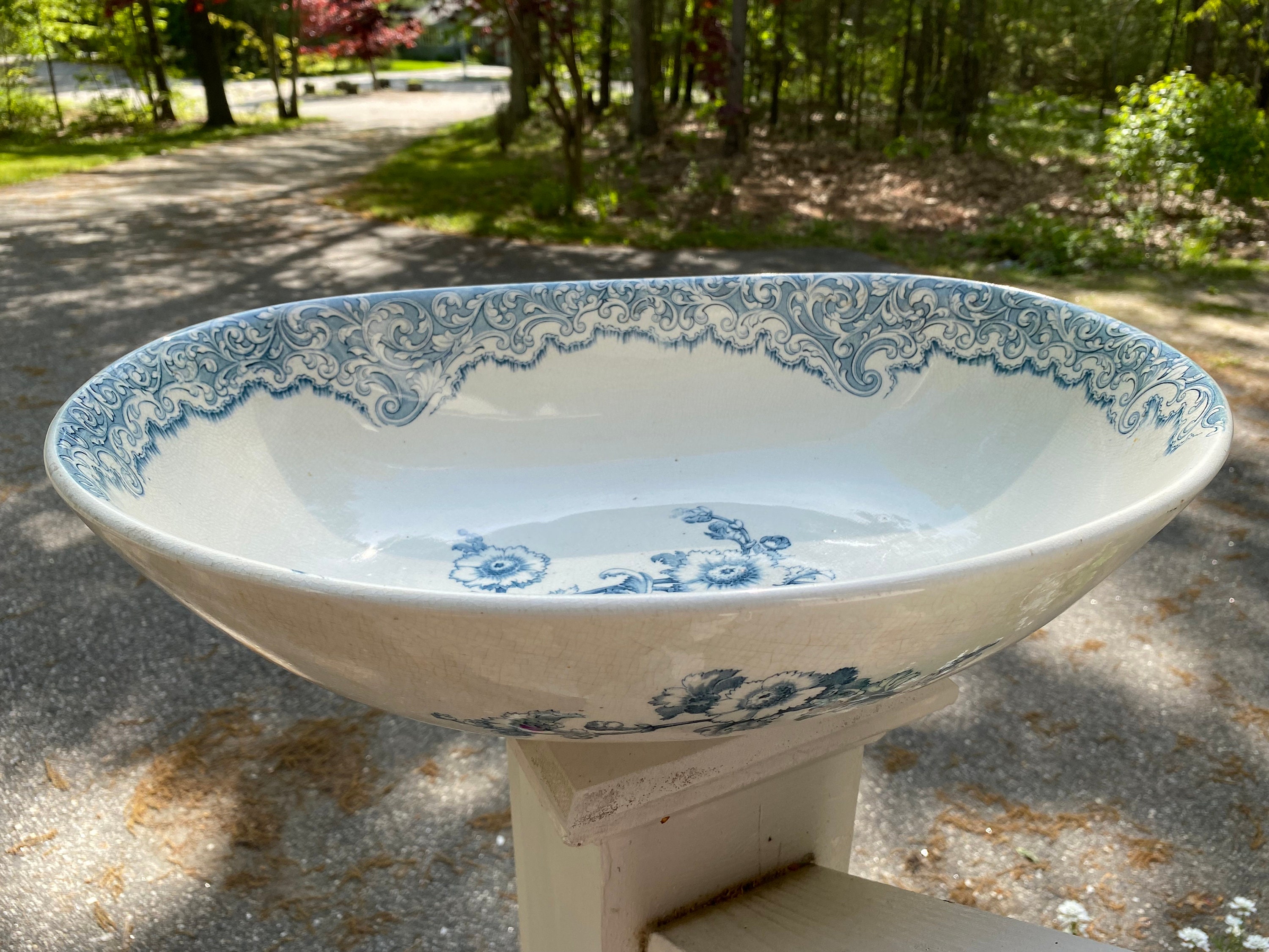 Doulton Burslem 2 Piece English Pottery Royles Patent Toilet Aquarius ...