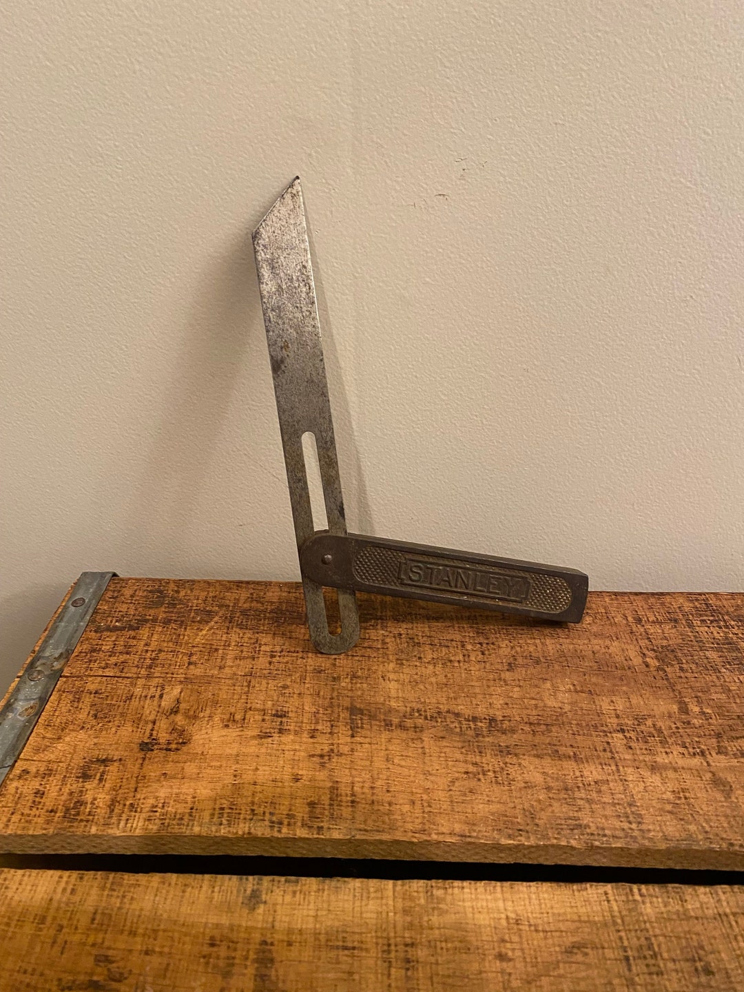 Vintage Stanley Metal Sliding Bevel Angle Finder T Square U.S.A Pat. 7 ...