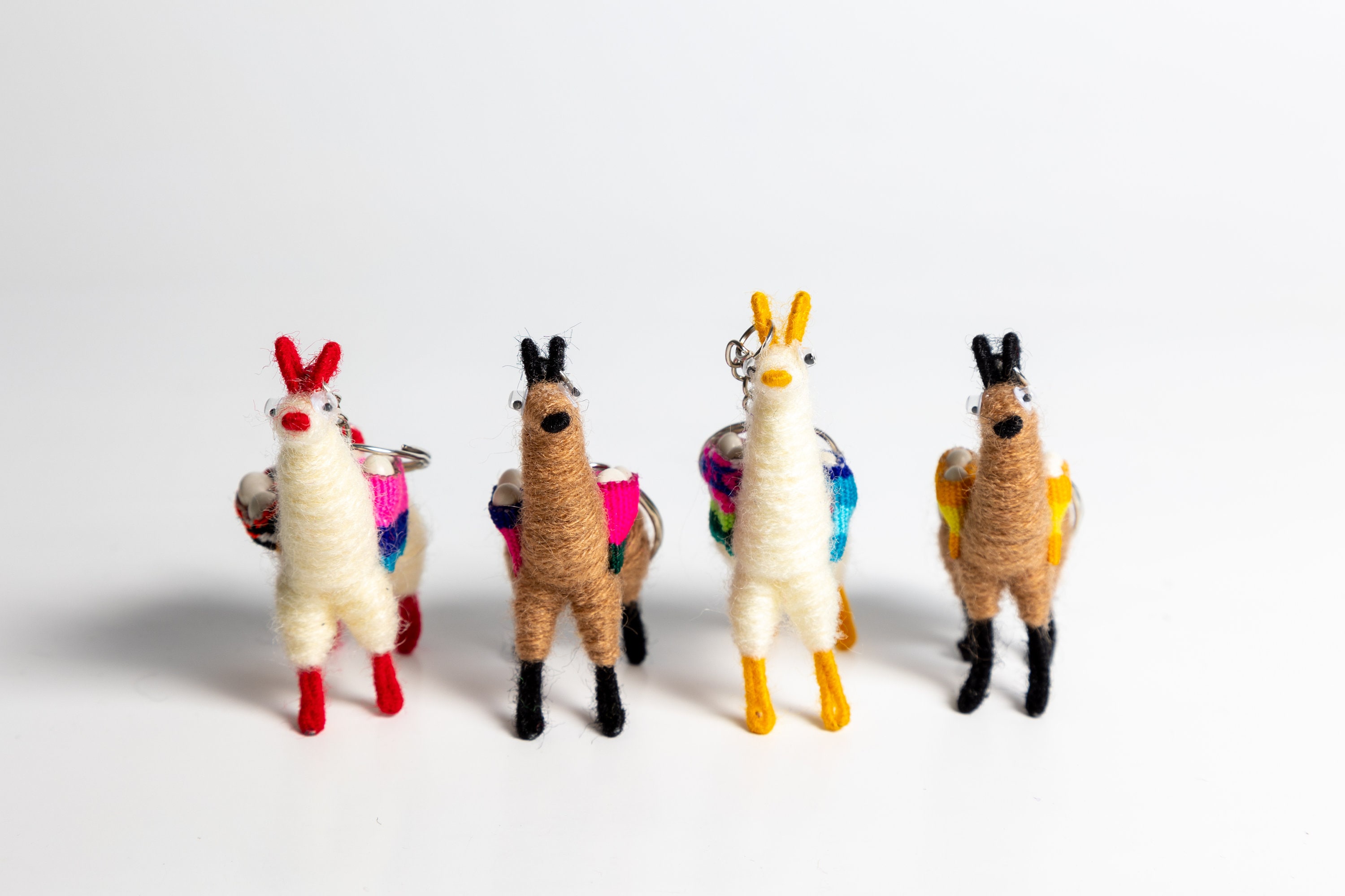 Lama-schlüsselanhängern Miniatur-lamas in Verschiedenen Farben Tiny Llama Keychainhandmade Llama ...