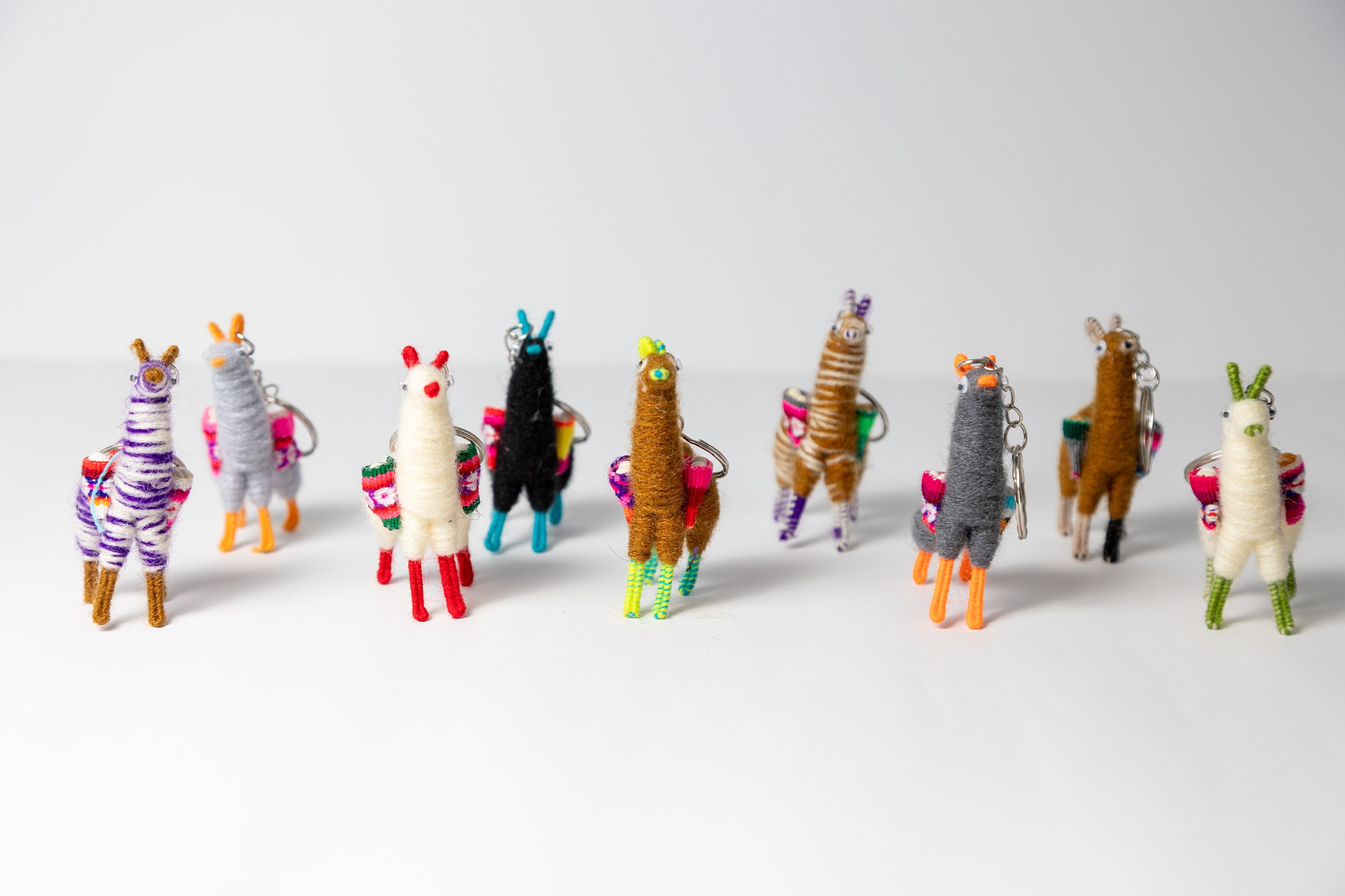 Lama-schlüsselanhängern Miniatur-lamas in Verschiedenen Farben Tiny ...