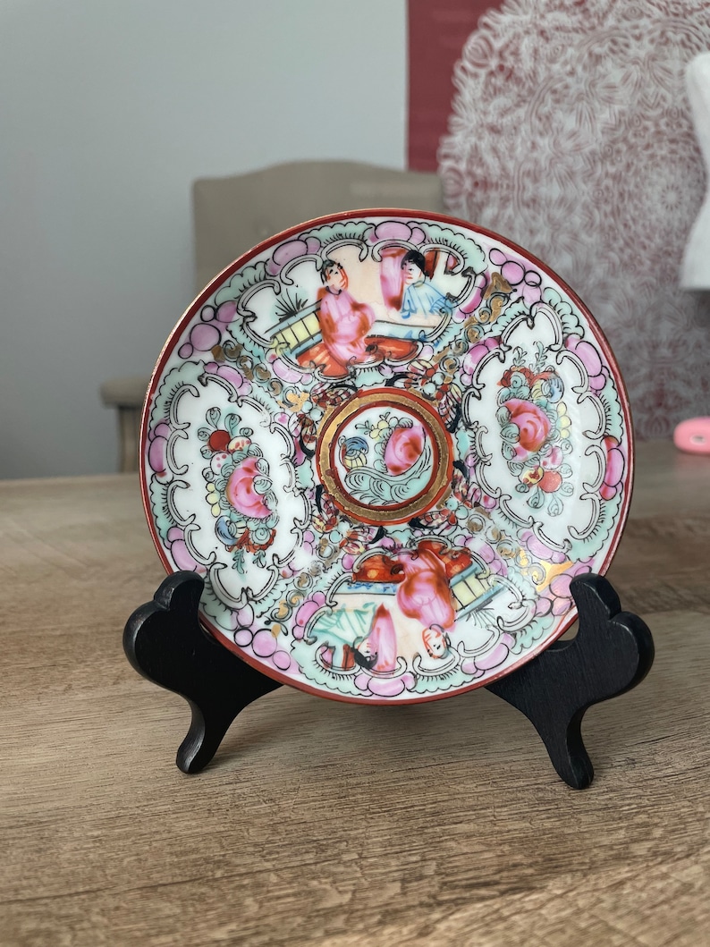 Antique Rose Medallion Plate Mid-century Modern. Oriental - Etsy