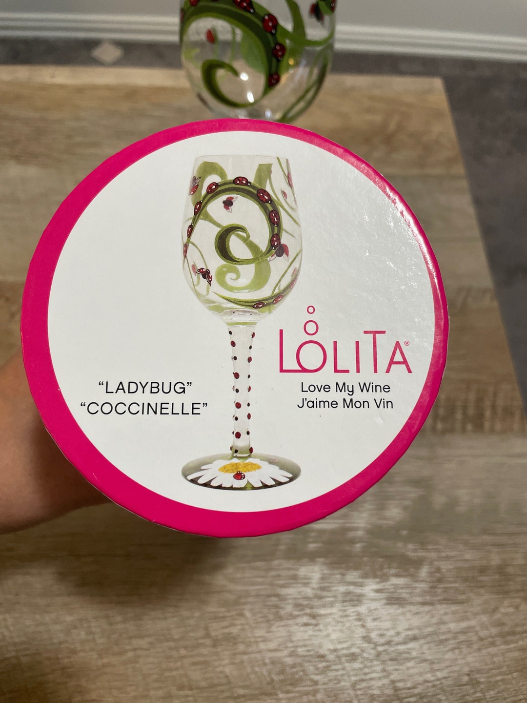 Enesco Designs by Lolita Ladybug Artisan-blown Glass Wine Glass, 15 Oz ...