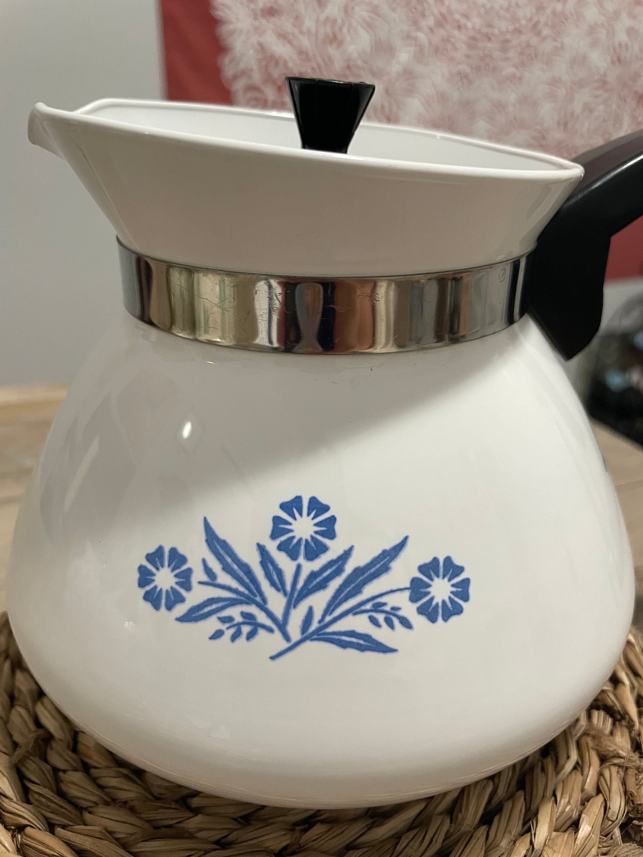 Vintage Corning Ware 6 Cup Teapot Blue Cornflower - Etsy