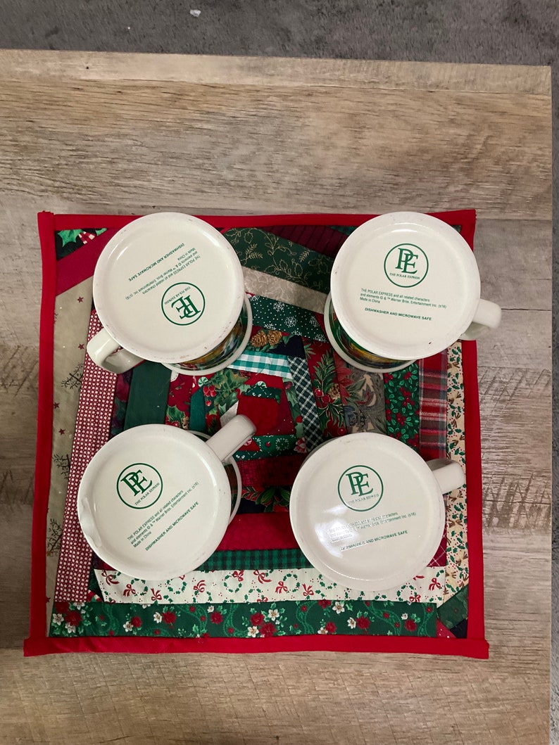 Set of 4 the Polar Express Mugs 3d Hot Cocoa Raised Mugs Holds - Etsy