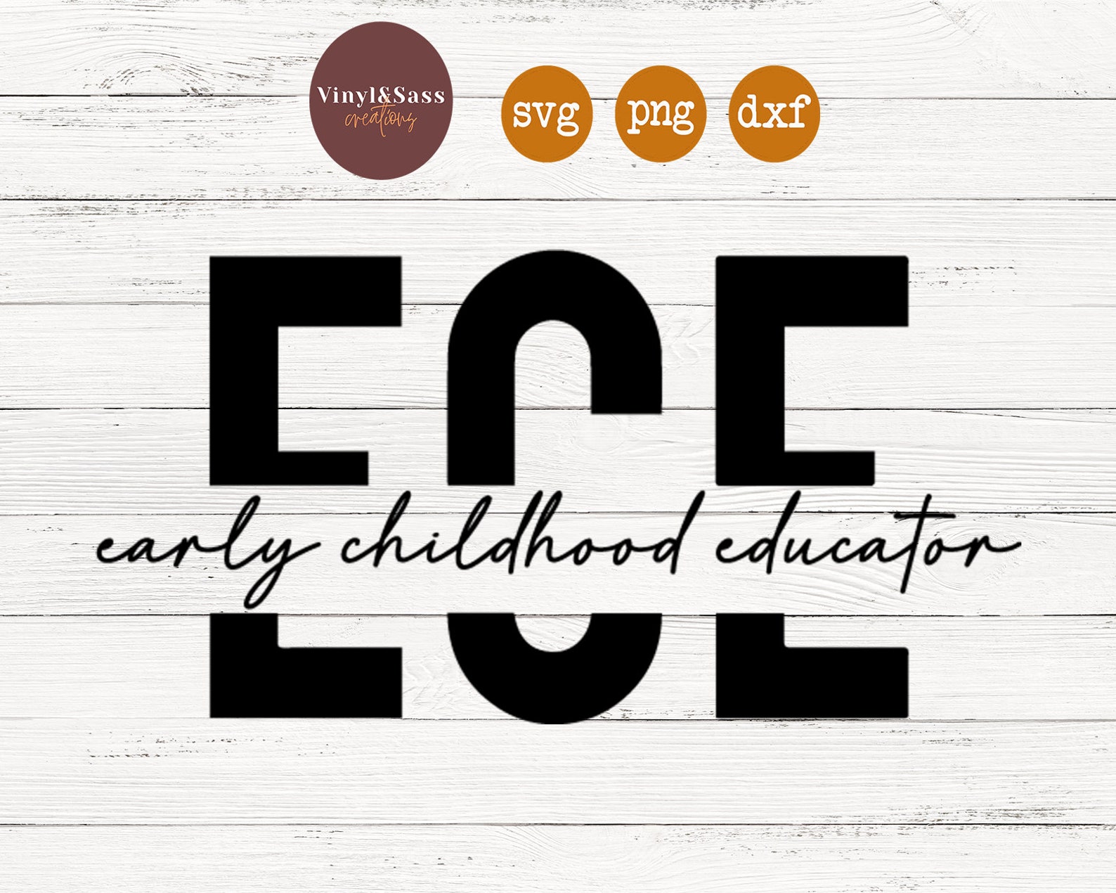 Ece Early Childhood Educator SVG, PNG, DXF Silhouette Cameo and Cricut ...