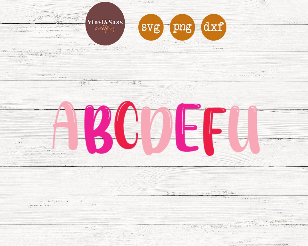 Abcdefu Valentines SVG, PNG, DXF Silhouette Cameo and Cricut Files, Cut ...