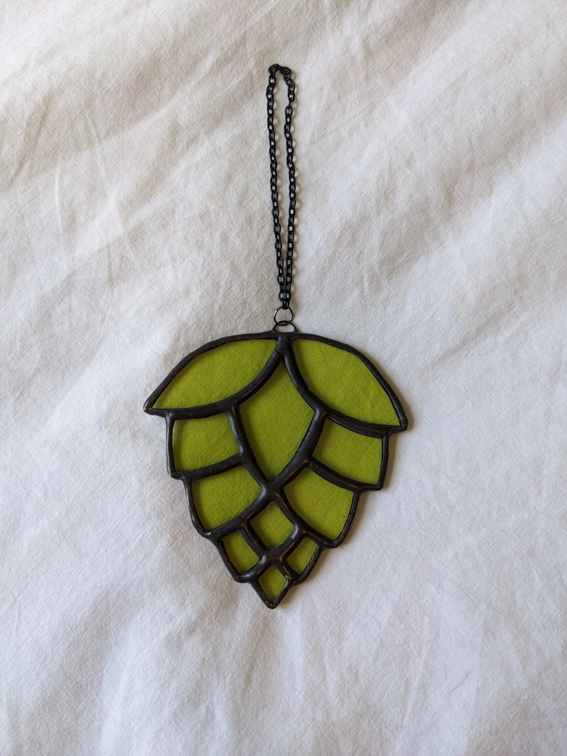 Hops Stained Glass Suncatcher - Etsy