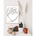 One Line Art Couple, Kiss Print, Minimal Couple Wall Art, Male and ...