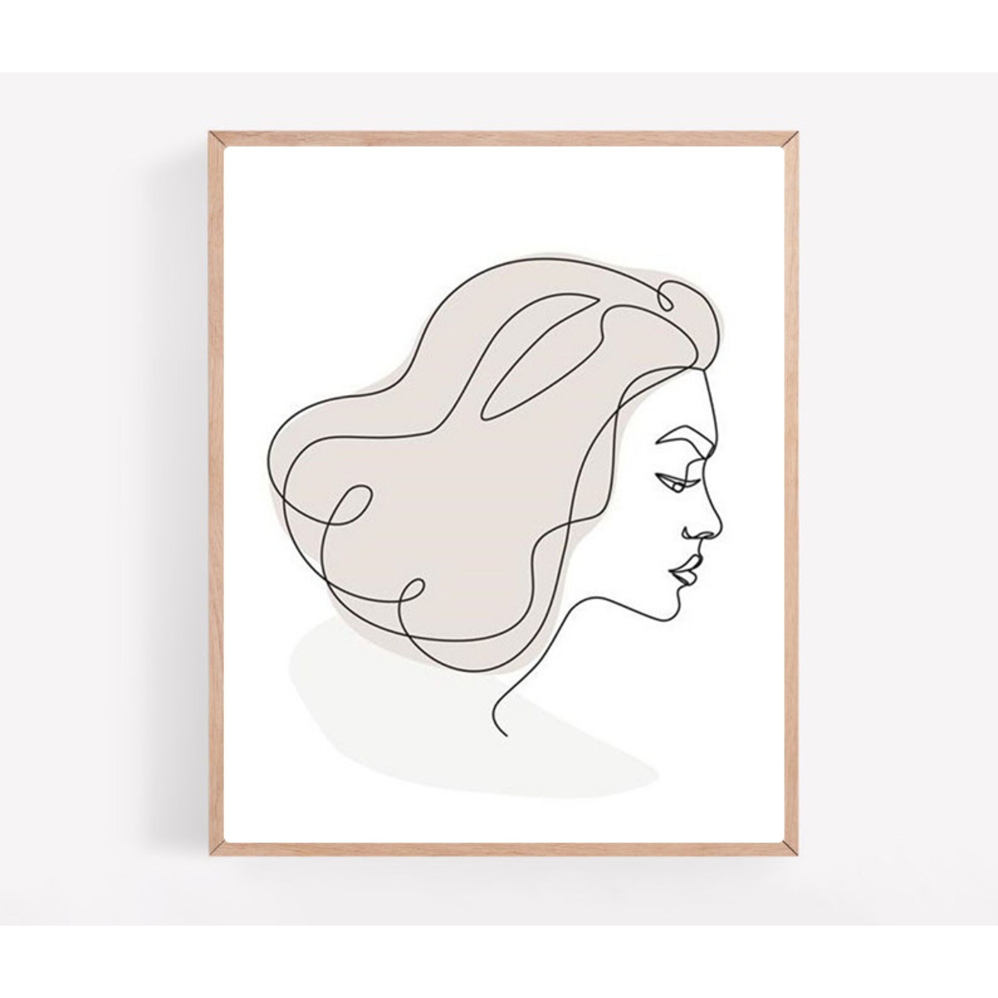 Female Line Art Set of 3 Prints, Woman One Line Drawing, Woman Wall Art ...