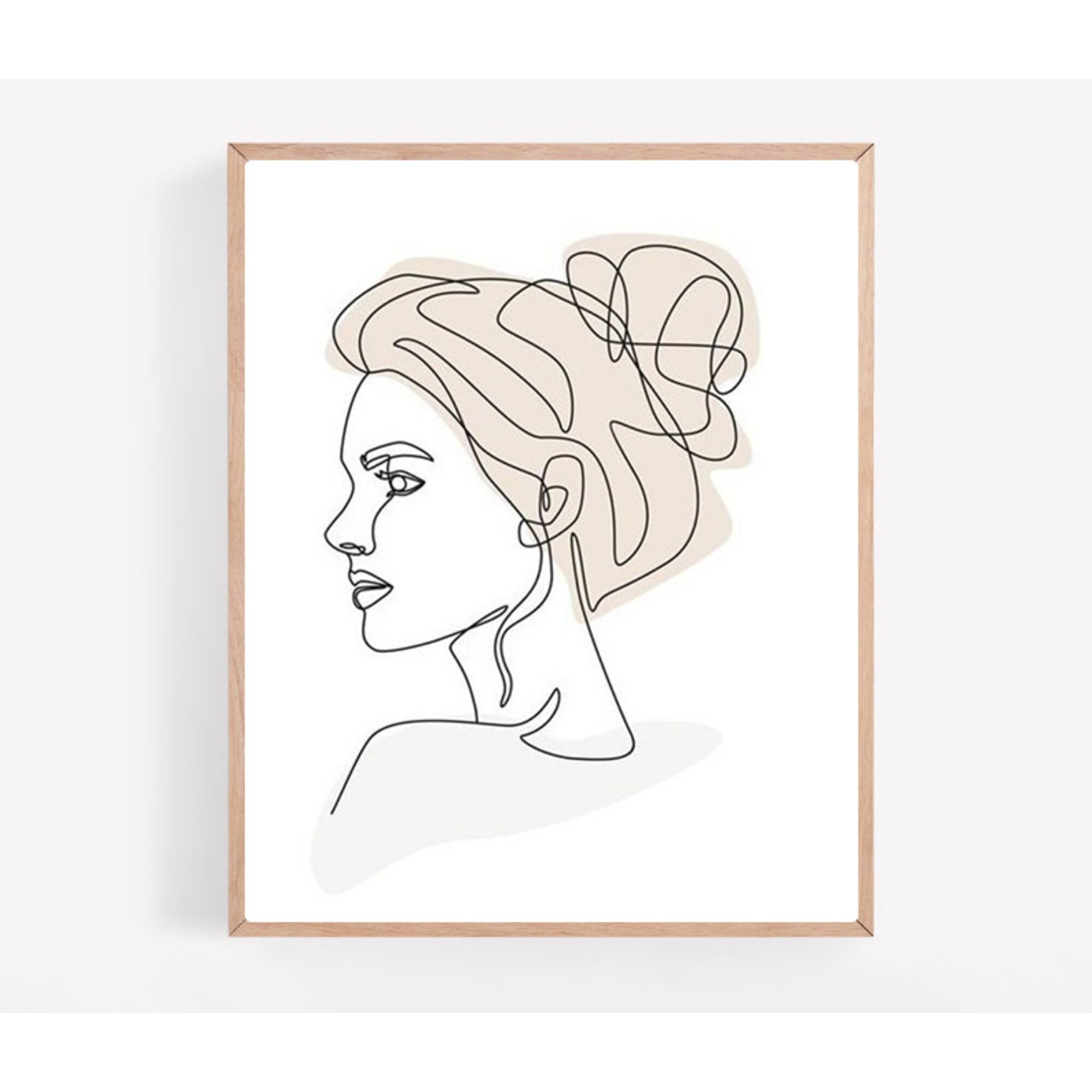 Female Line Art Set of 3 Prints, Woman One Line Drawing, Woman Wall Art ...