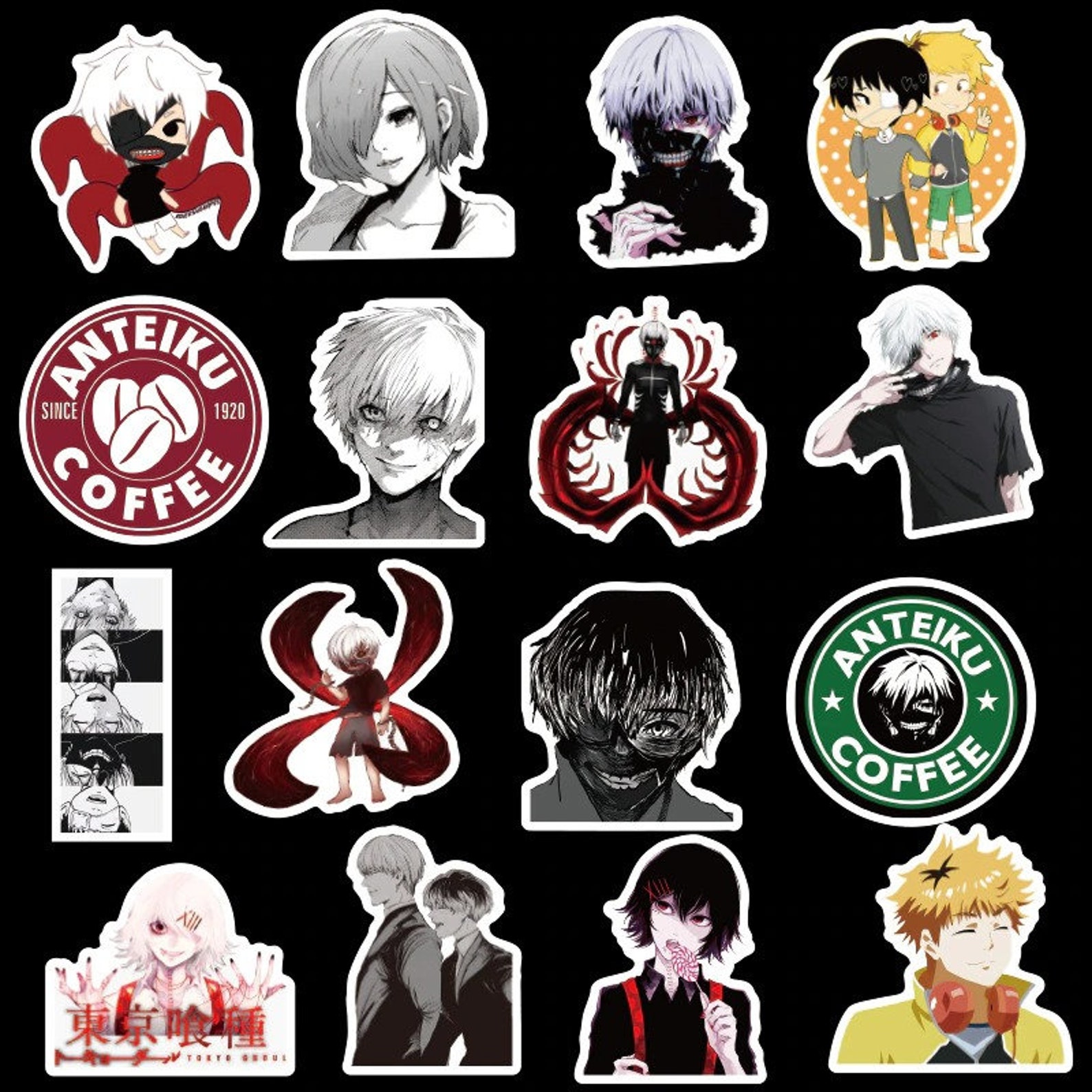 50/100pcs Tokyo Ghoul Stickers Pack Kaneki Ken DIY Decal Toys | Etsy