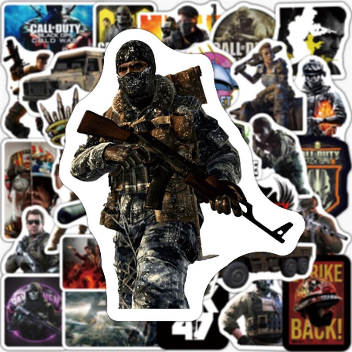 50pcs Call of Duty Game Stickers Pack Waterproof Removable DIY | Etsy