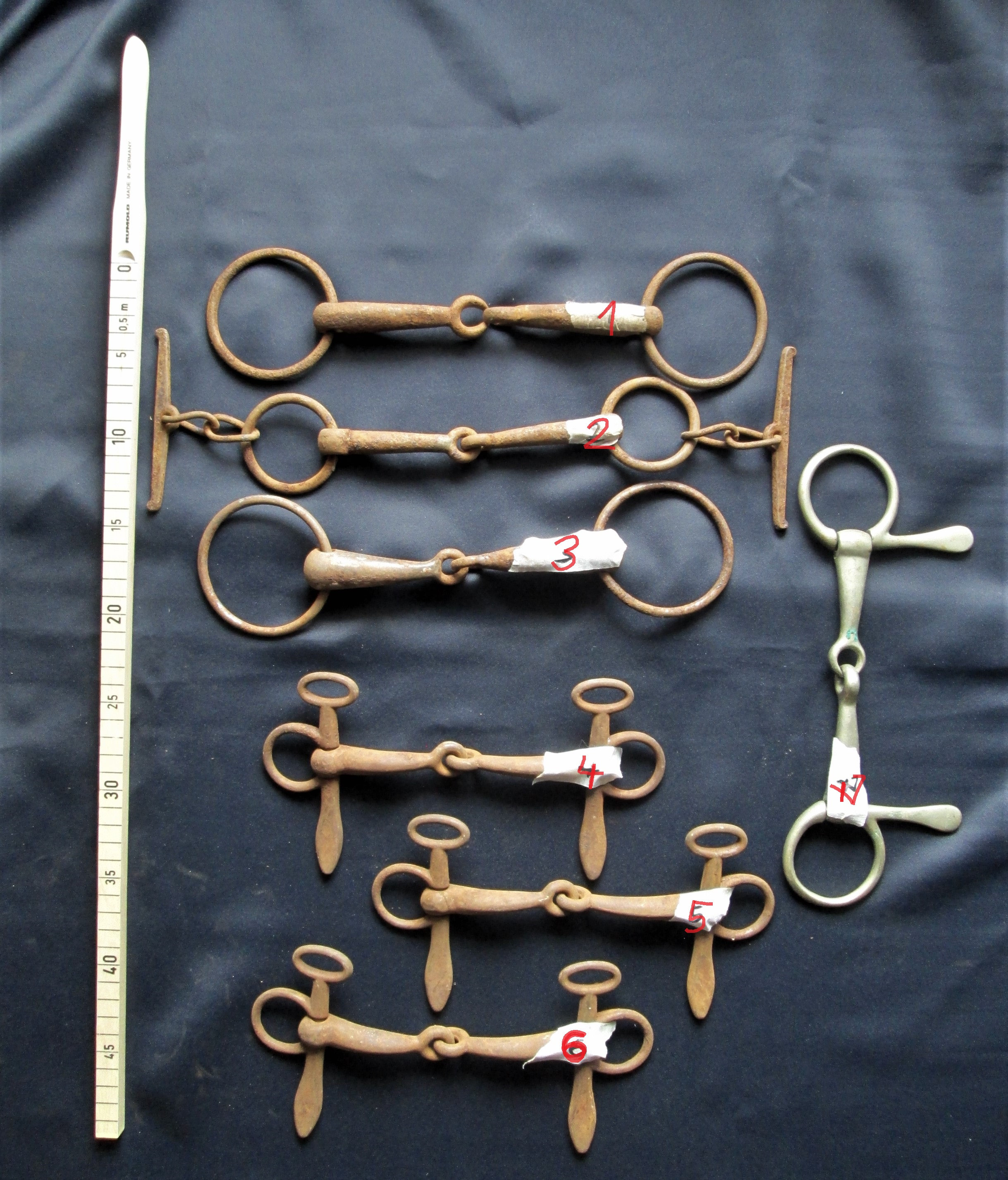 Echte Alt Vintage Trense Bits Gebisse Pferd Deko Basteln Larp rostig ...