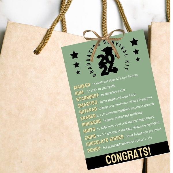 High School Survival Kit Printable - Etsy