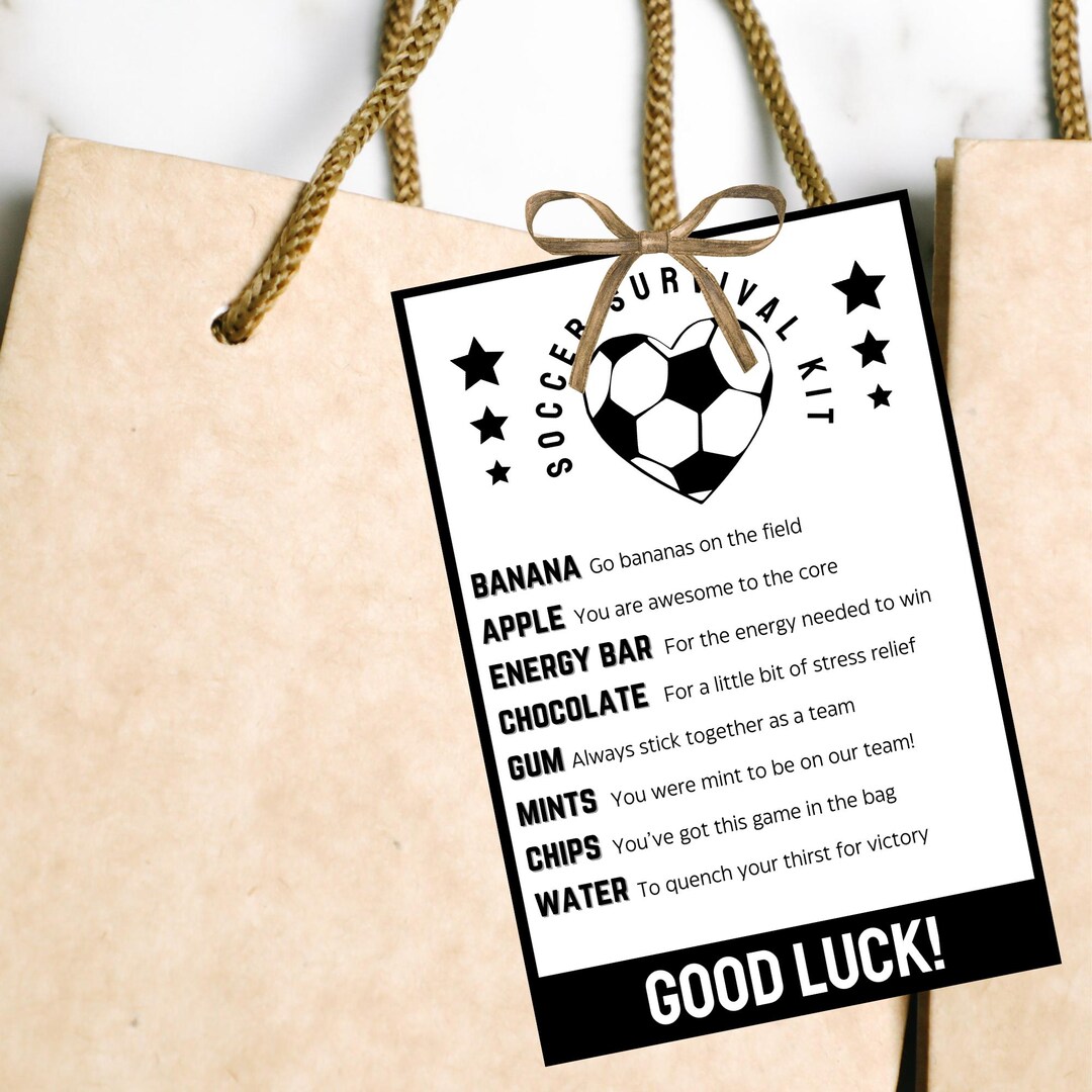 Soccer Snacks for Team Treat Bag Tags Soccer Team Gift Printable Gift ...