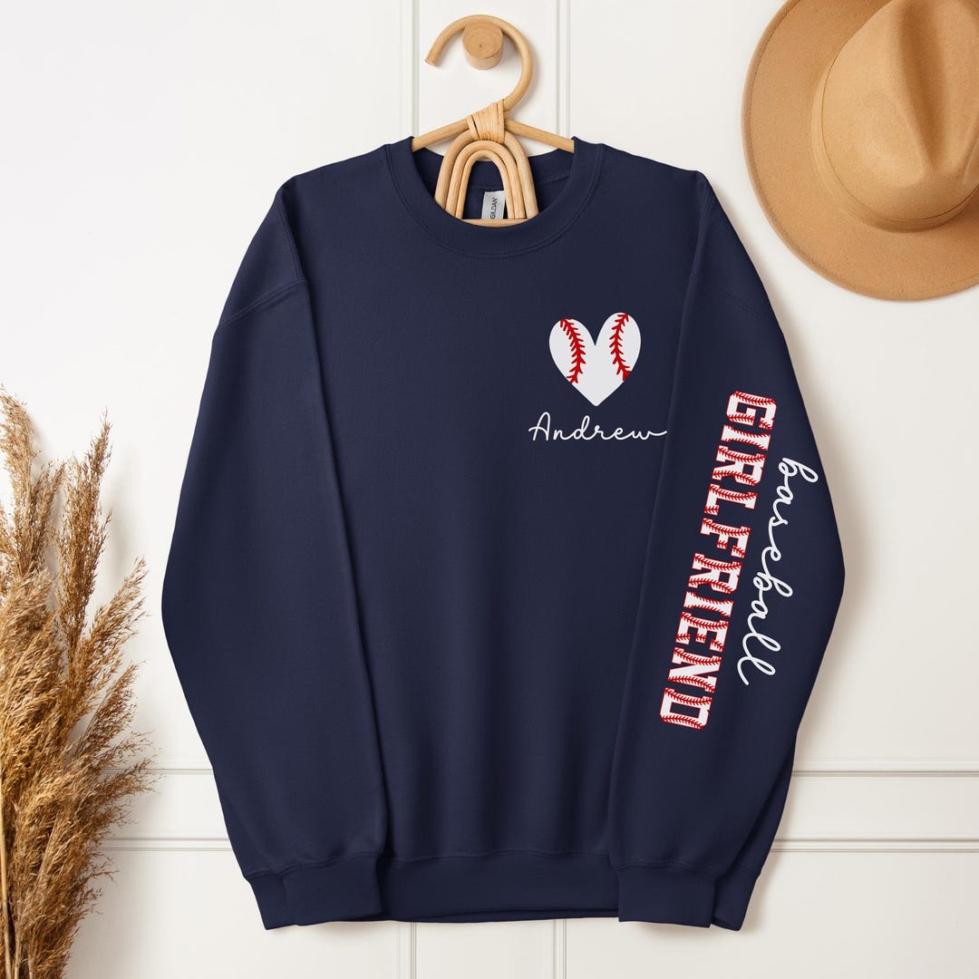 Custom Baseball Girlfriend Shirt Baseball Girlfriend Sweatshirt ...