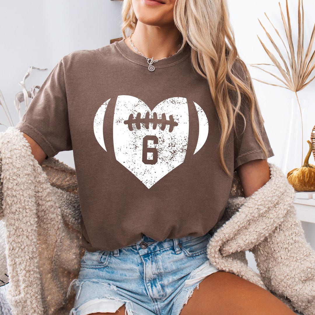 Custom Football Girlfriend Shirt Comfort Colors Shirt Girlfriend ...