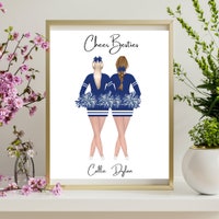 Cheerleader Print, Personalised Cheerleader Print, Cheerleading Poster ...