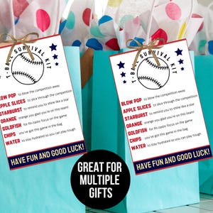 Instant Download Tball Snack Ideas Baseball Snacks for Team Treat Bags ...