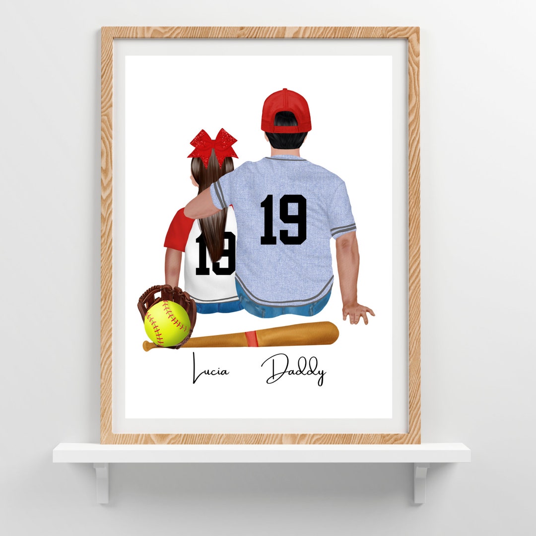 Custom Softball Dad Gift From Daughter Personalized Gift for Husband ...