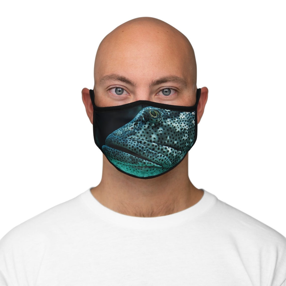 Silly Grumpy Fish Face Ocean Animal Face Masks, Unique Face Masks, Made ...