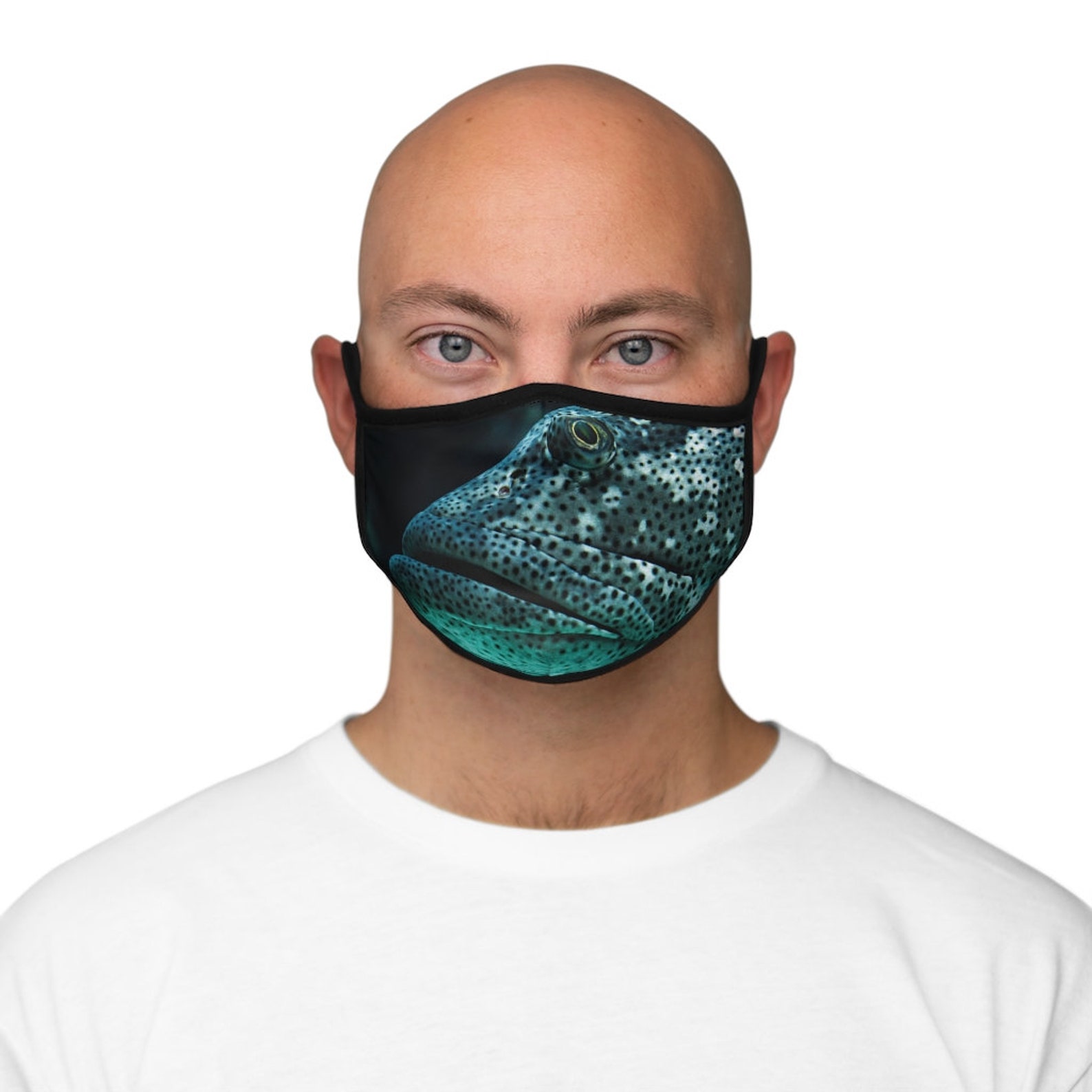 Silly Grumpy Fish Face Ocean Animal Face Masks, Unique Face Masks, Made ...