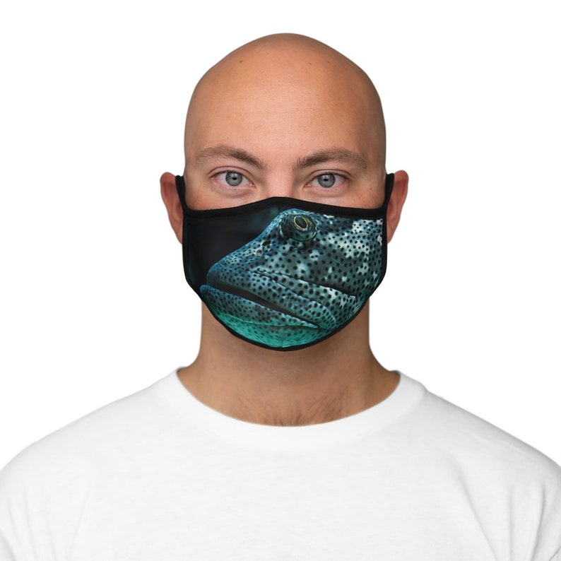 Silly Grumpy Fish Face Ocean Animal Face Masks, Unique Face Masks, Made ...