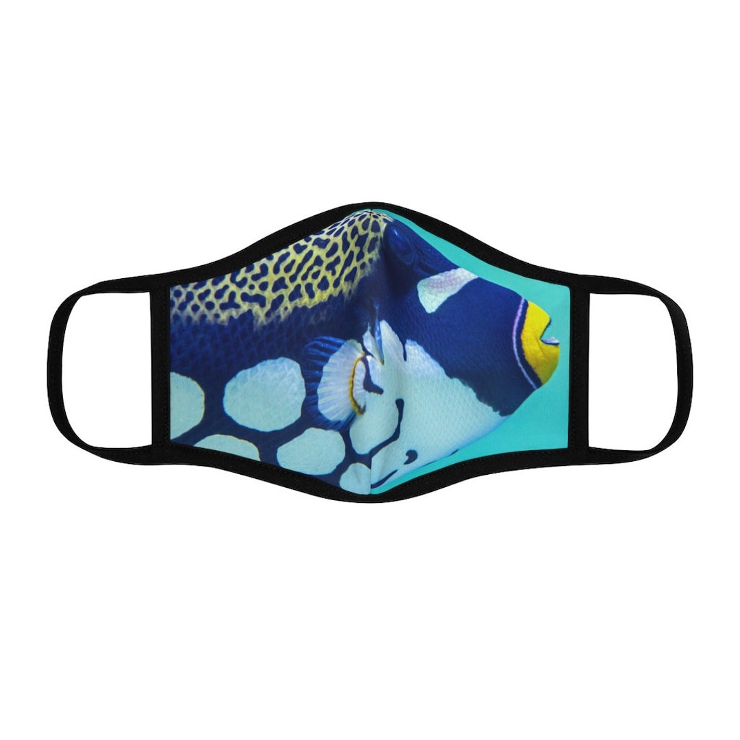 Blue Fish Face Mask, Fish Masks, Unique Face Masks, Made in USA ...