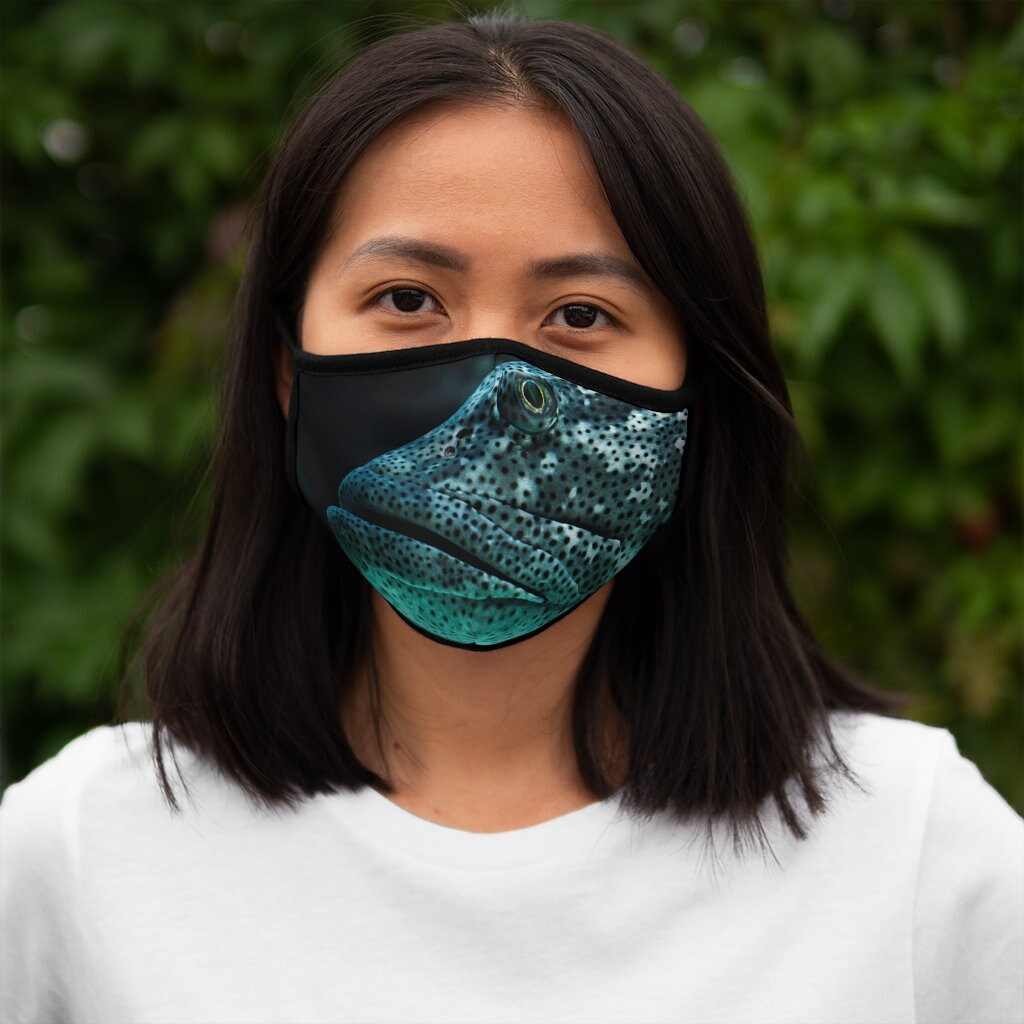 Silly Grumpy Fish Face Ocean Animal Face Masks, Unique Face Masks, Made ...