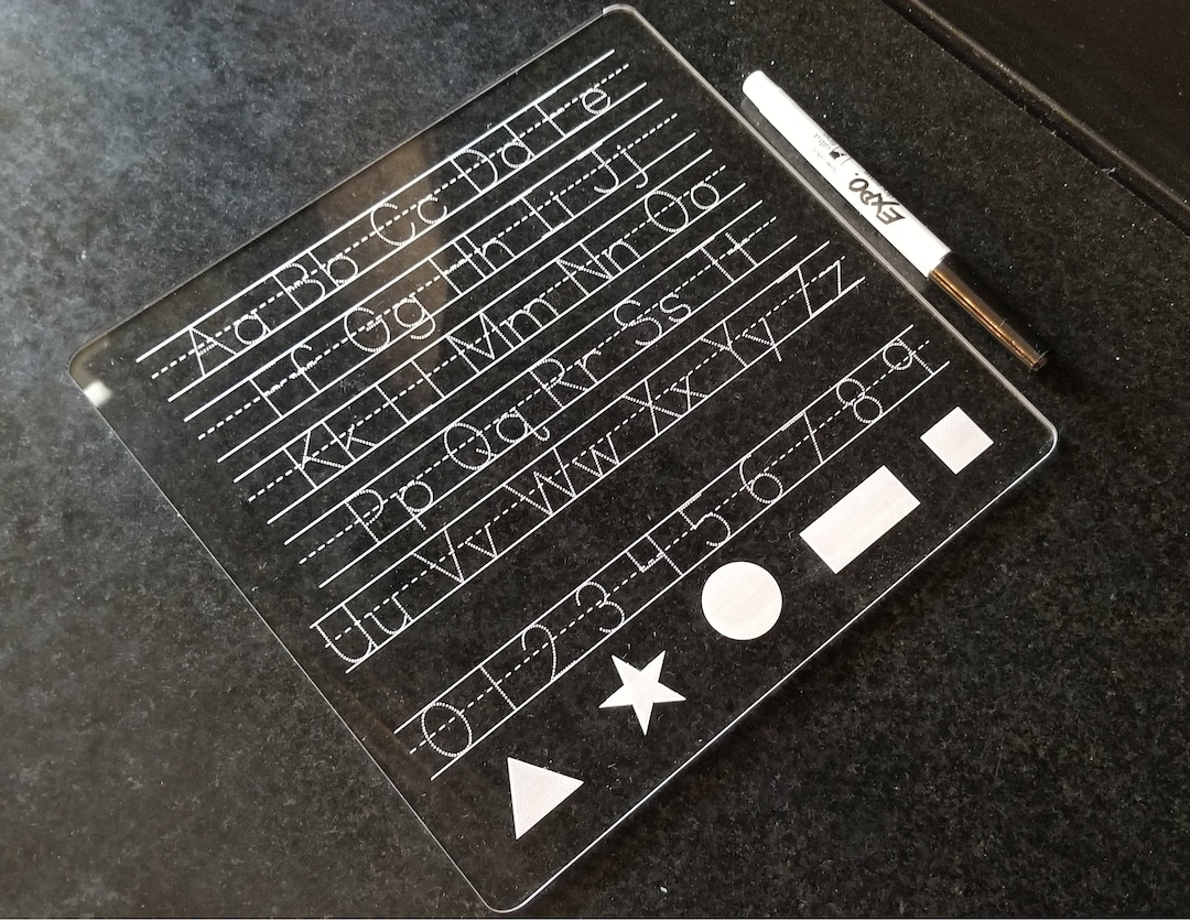 Letter Tracing Laser Cut File, SVG for Instant Download - Etsy