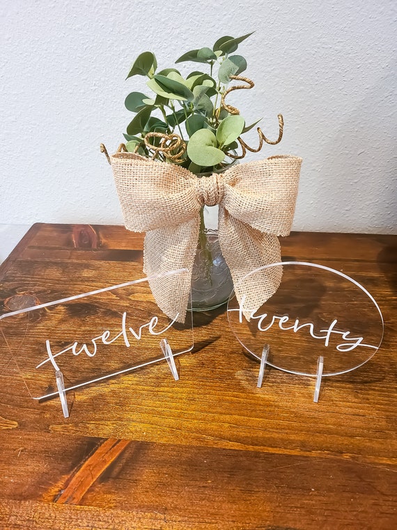 Handwritten Numbers Display With Stand Digital Laser Cut - Etsy