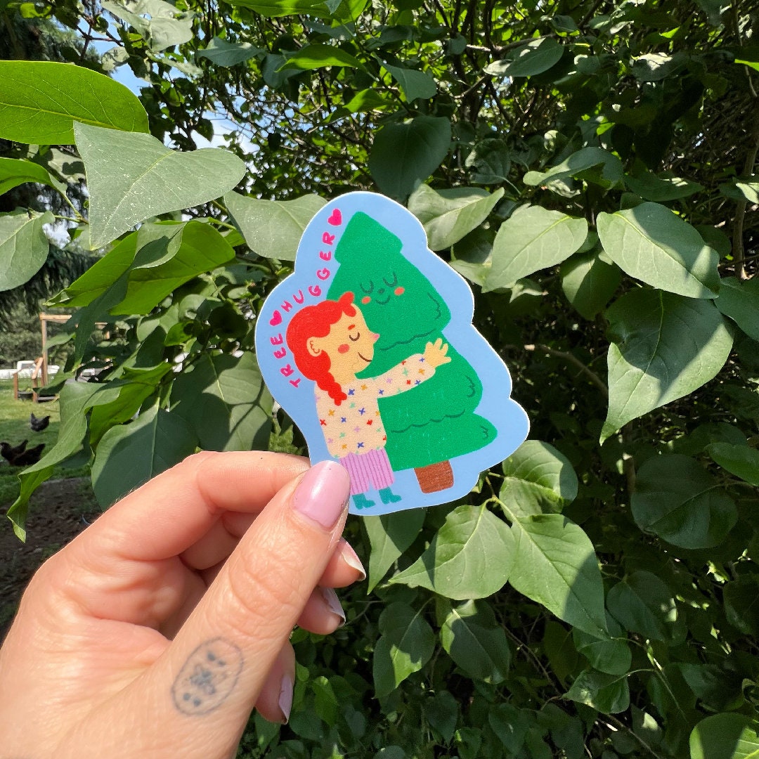 Tree Hugger Tree Girl Sticker - Etsy