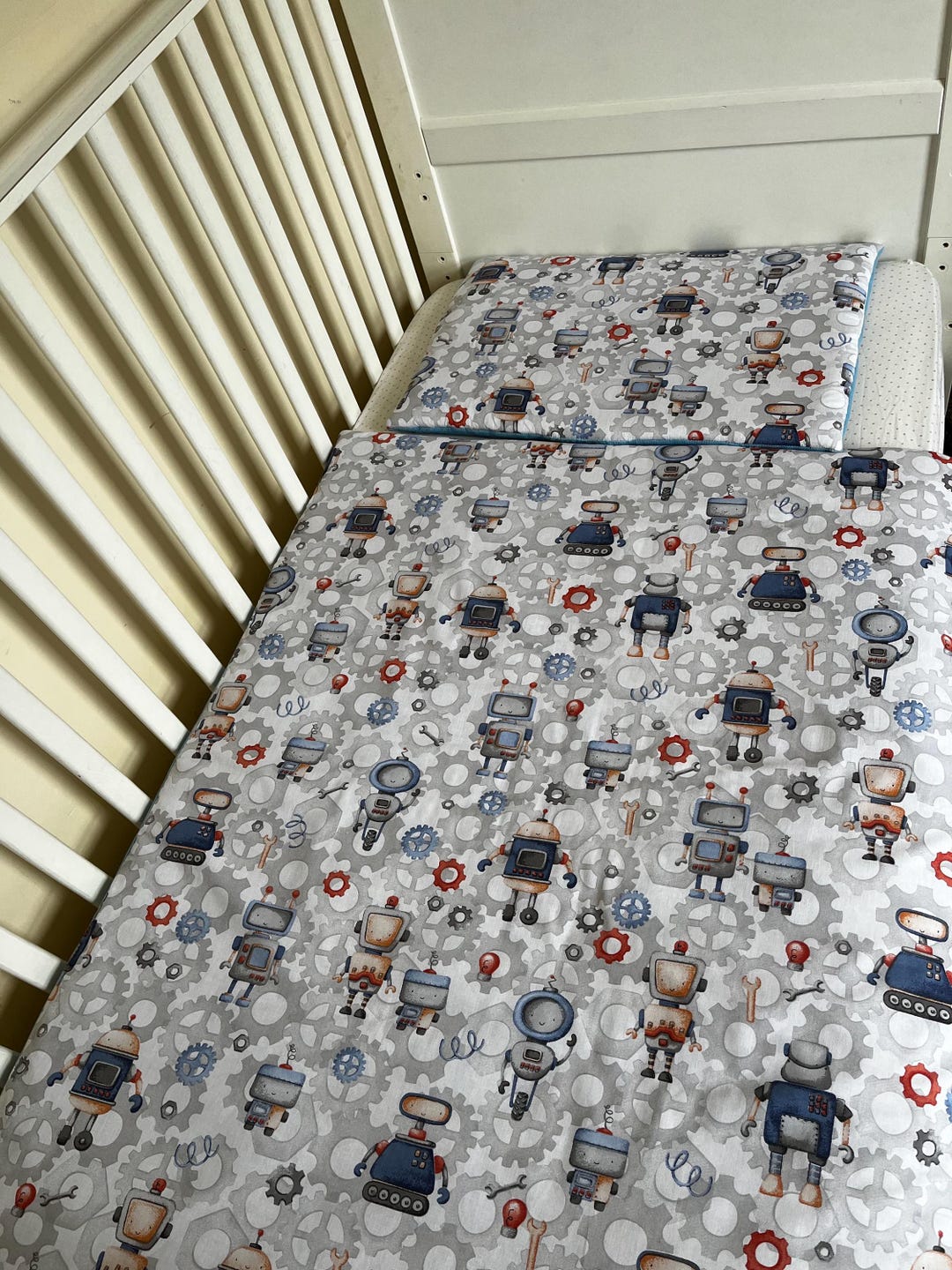 Robot-themed Baby Blanket Baby Blanket Baby Gift Soft & Cozy Nursery ...