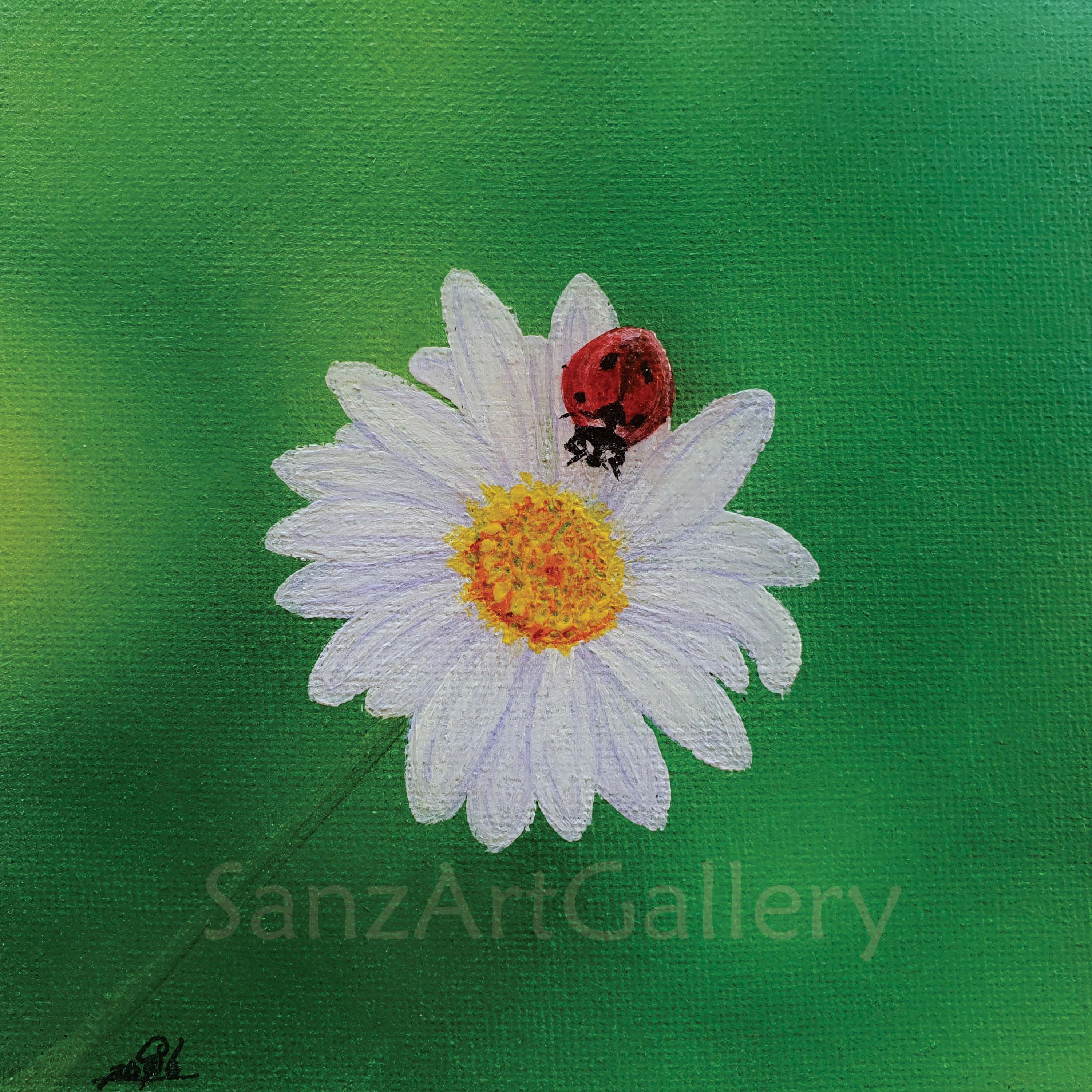 Instant Download Lady Bug Painting, Printable Acrylic, Downloadable ...