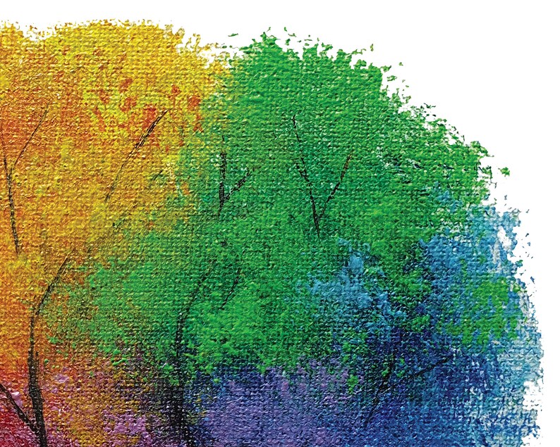 Printable Colorful Tree Painting Rainbow Tree Art Print Tree - Etsy