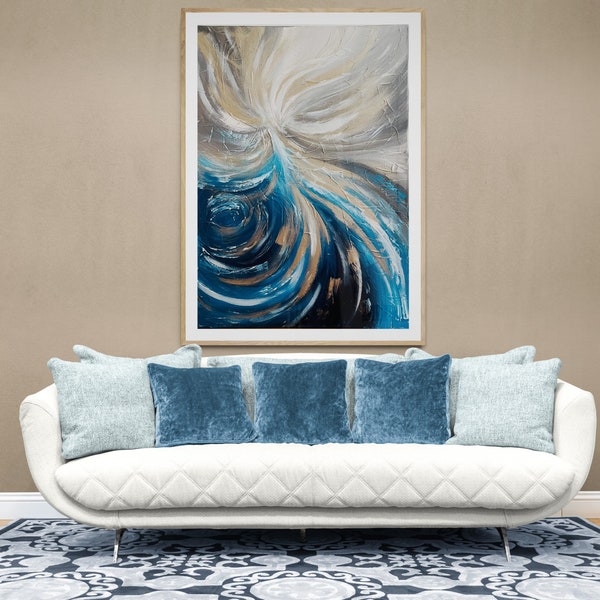 Abstract Wave Art - Etsy