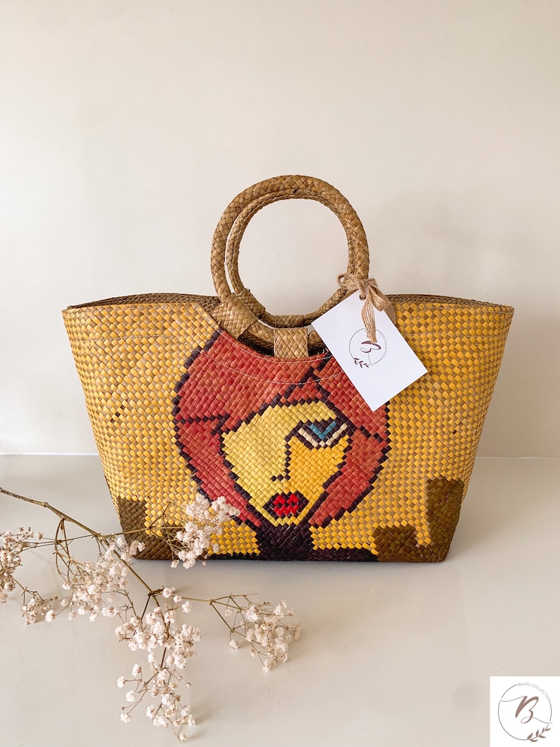 Philippines Bayong Bag Handwoven Summer Tote Bag Banig Bag - Etsy