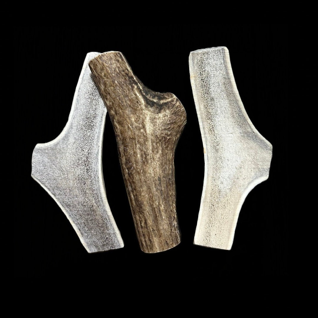 3 Pack Split Elk Antler Dog Chews. Premium Elk Antlers for Dogs. All ...