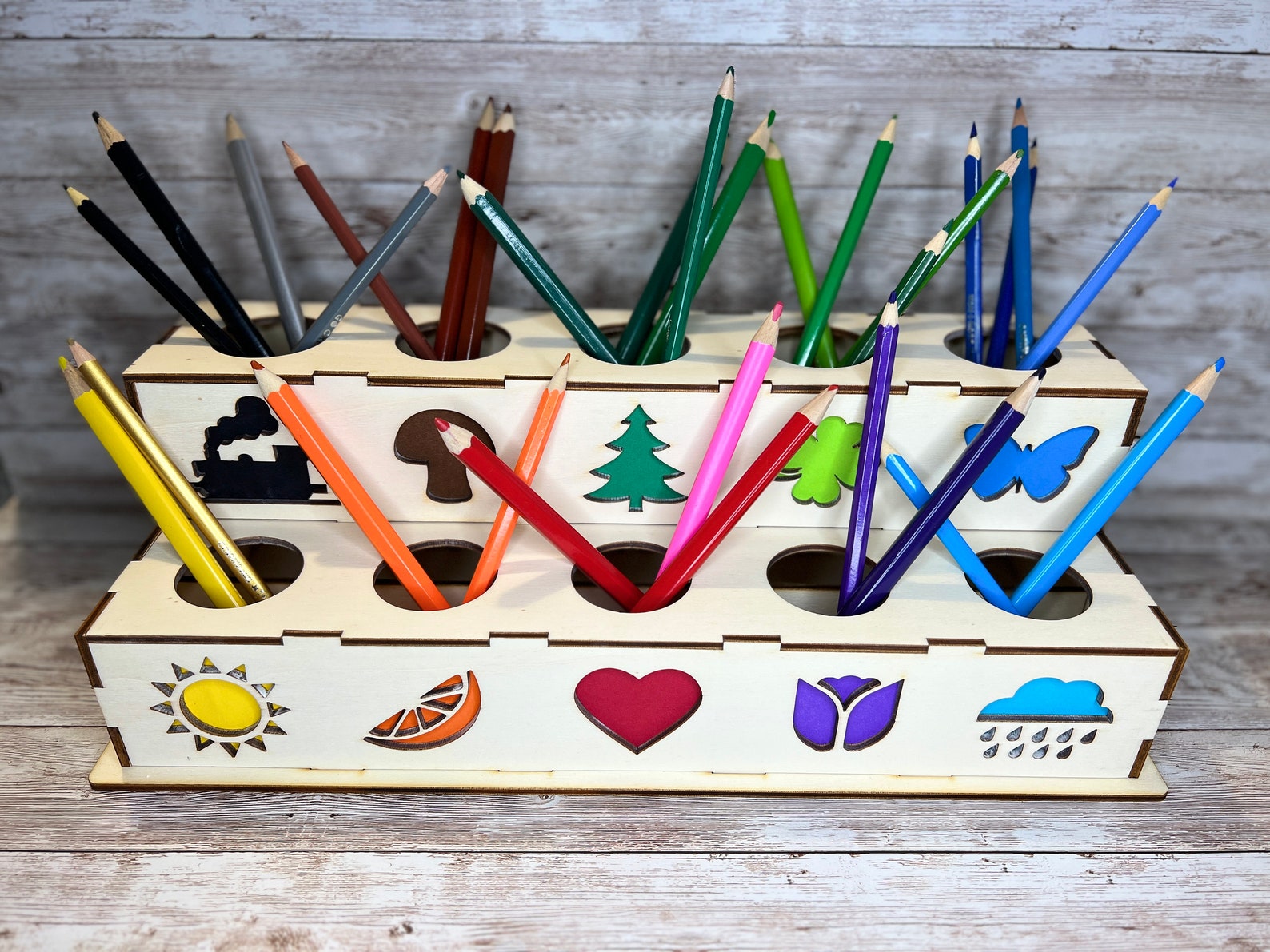 Crayon Box Vector Template SVG PDF DXF Ai Eps - Etsy