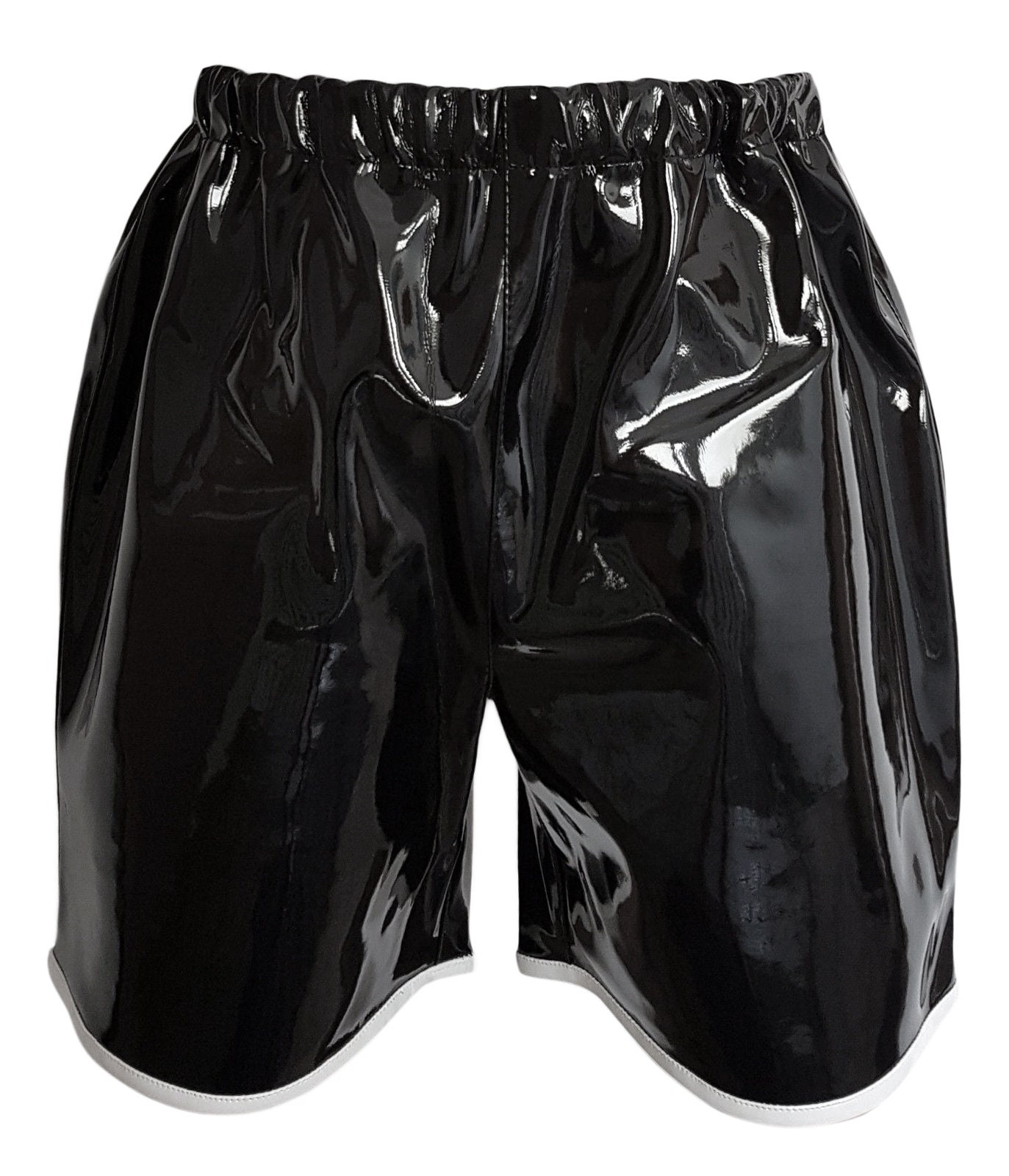 Men's Red PVC Patent Leather Boxer Shorts: Elastic Waist, Side Slit - Etsy