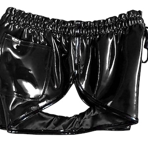 Men's PVC Biker Shorts: Lace-up Drawstring Summer Booty Shorts - Etsy
