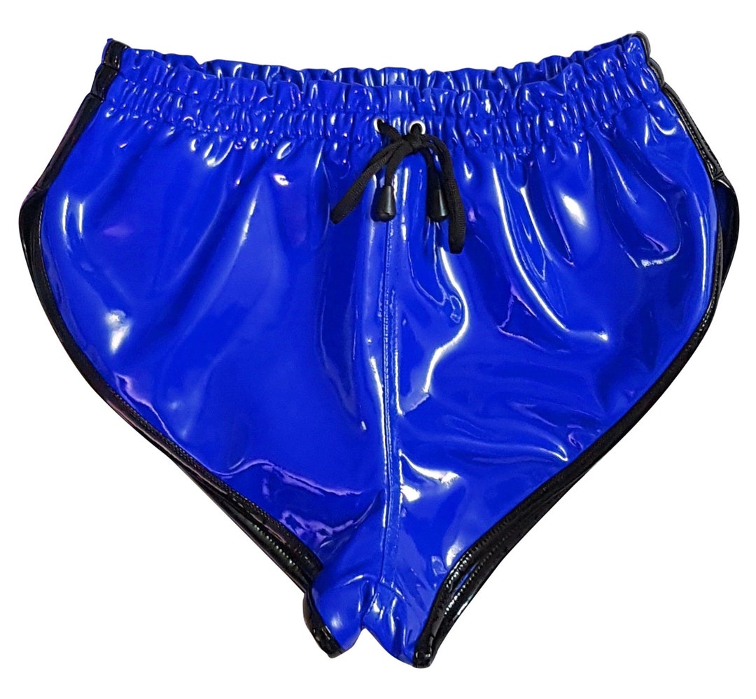 Men's Patent Leather Booty Shorts: Lace up Low Rise Summer Shorts - Etsy