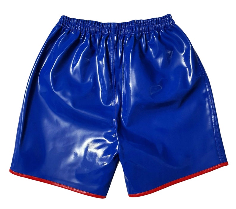 Men's Red PVC Patent Leather Boxer Shorts: Elastic Waist, Side Slit - Etsy