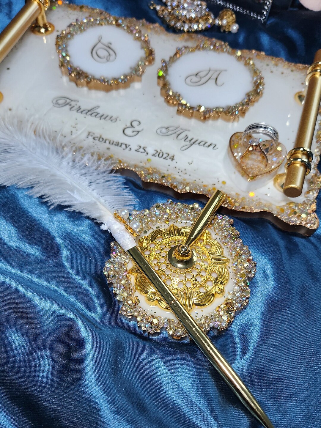 Resin Ring Trays,plaques, Ring Plates Engagement Trays, Nikkah Plates ...