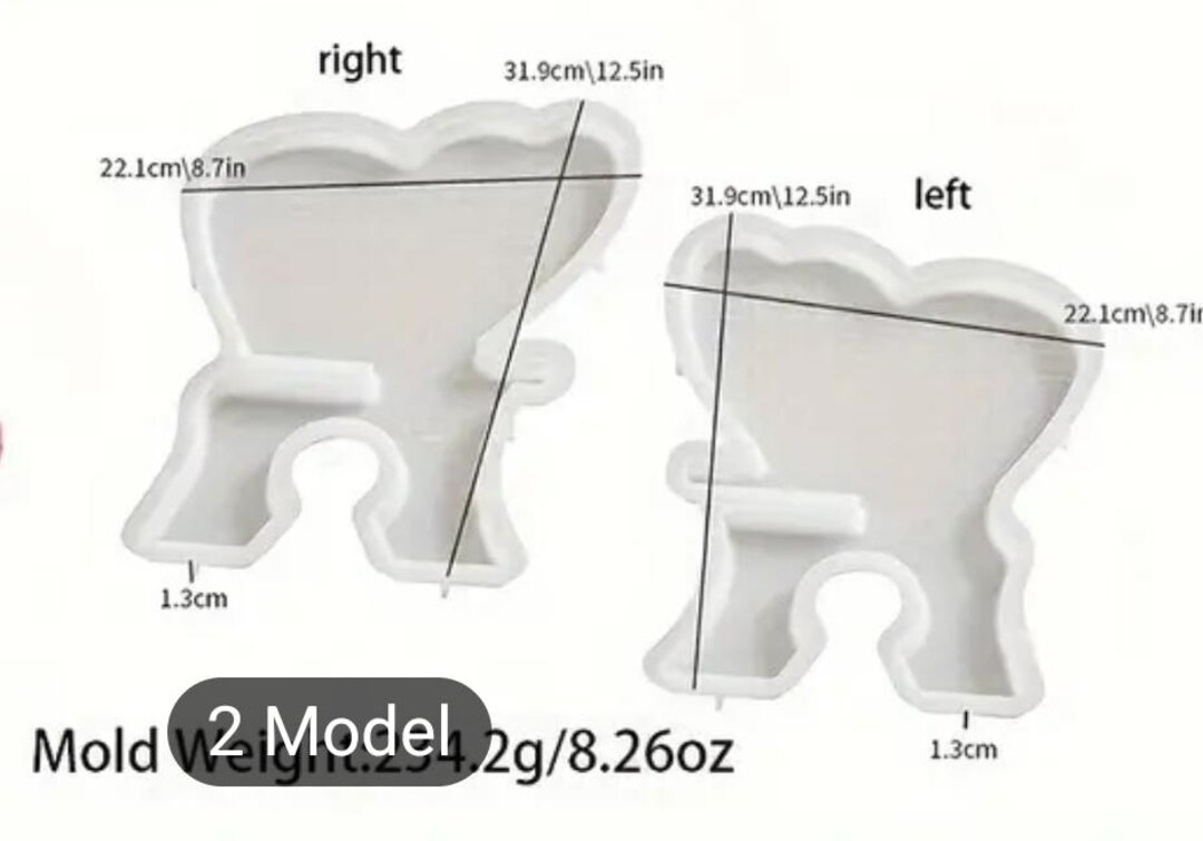 Butterfly Book Holder Resin Casting Molds: Epoxy Bookshelf Mould (2PCS ...