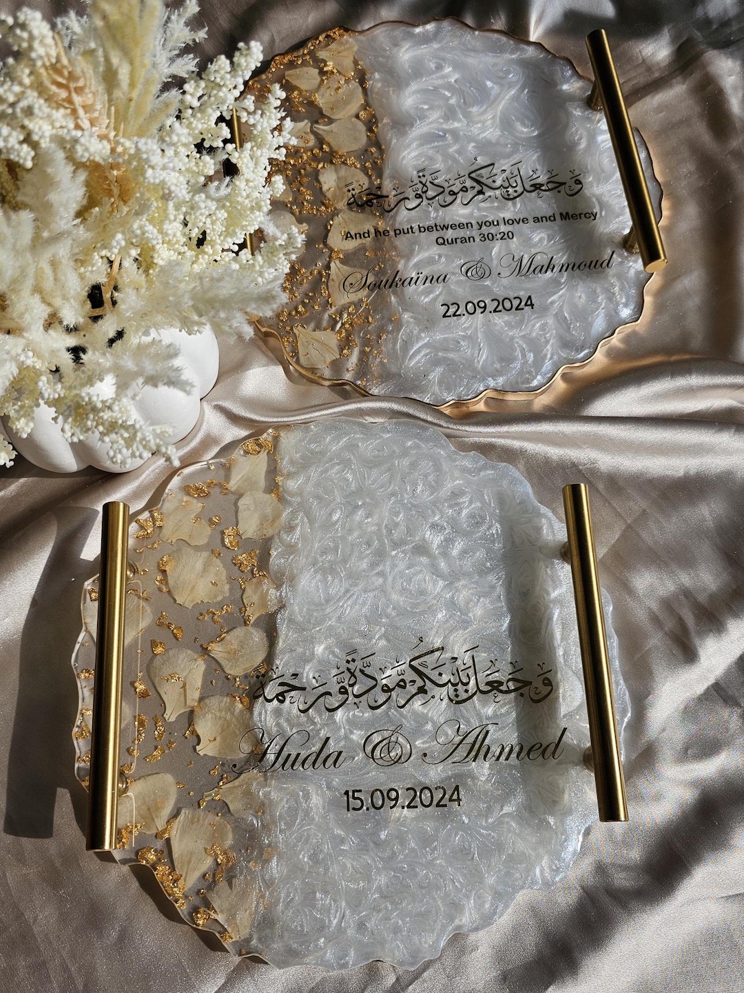 Resin Ring Trays,plaques, Ring Plates Engagement Trays, Nikkah Plates ...