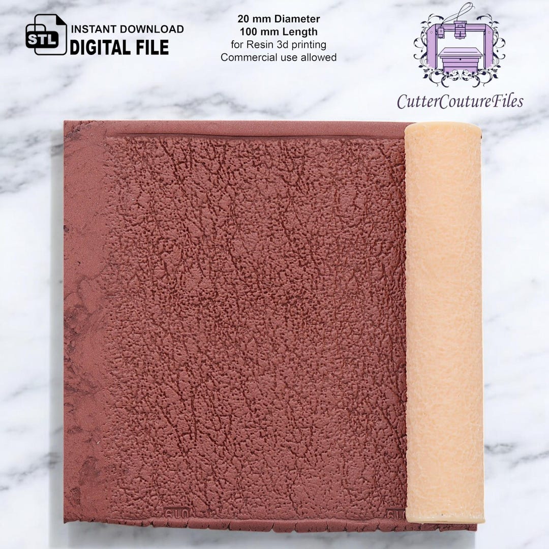 Clay Texture Roller STL, Leather Texture Roller Digital STL File 3D ...