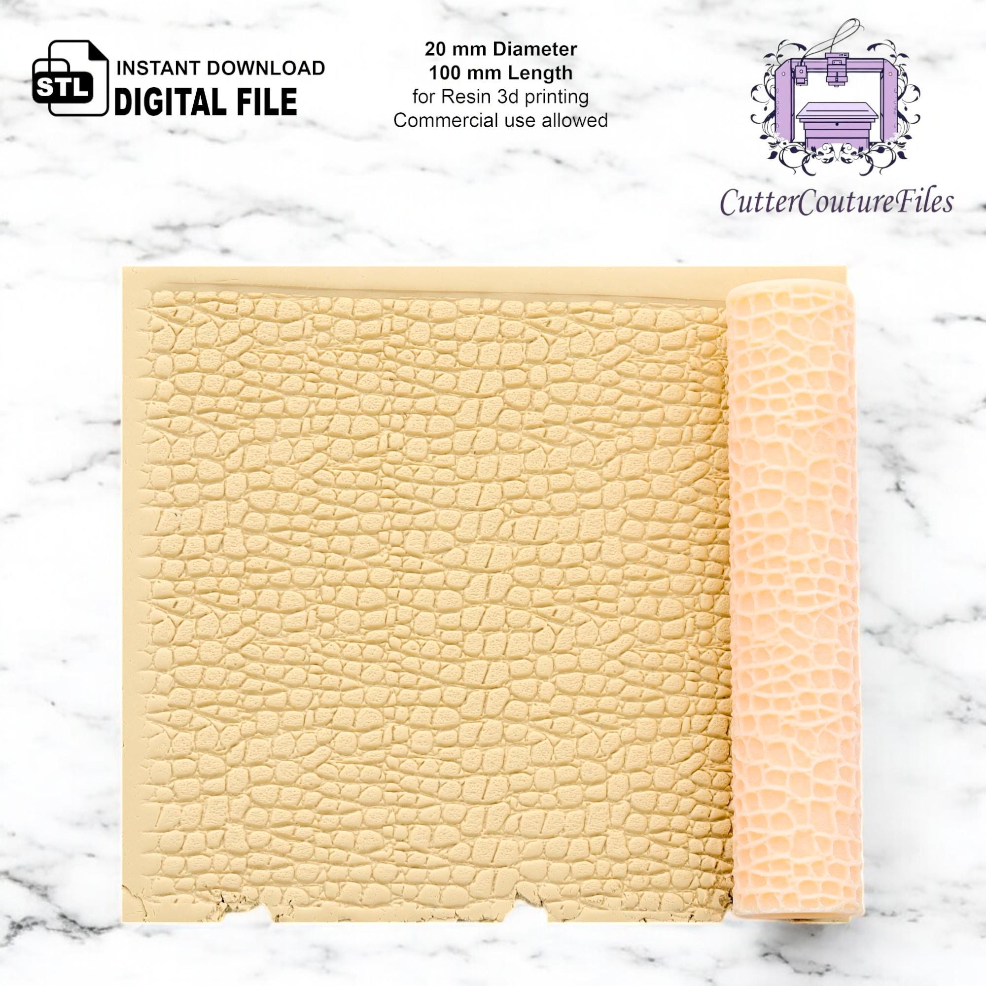 Clay Texture Roller STL, Leather Texture Roller Digital STL File 3D ...