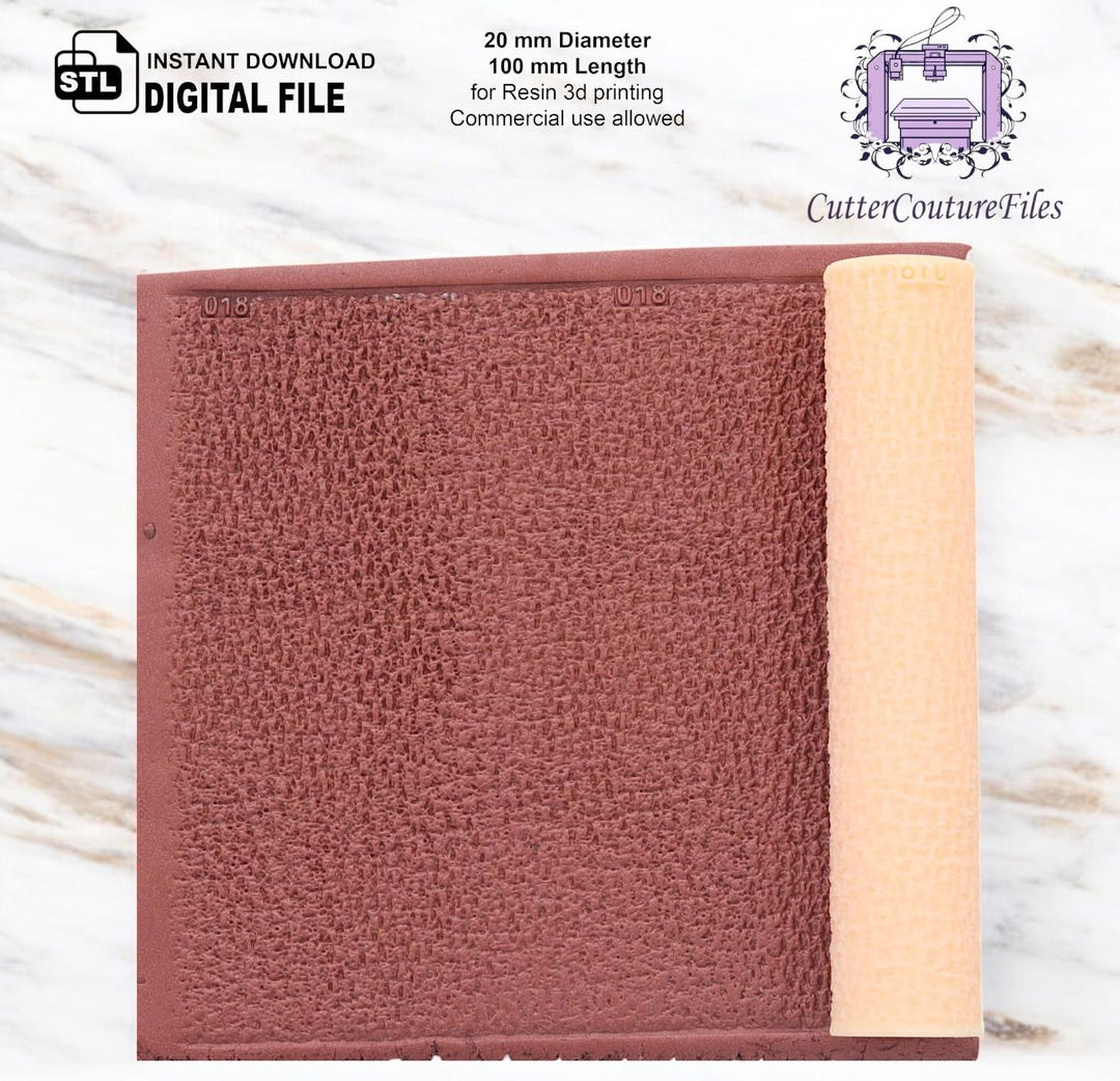 Clay Texture Roller STL, Leather Texture Roller Digital STL File 3D ...