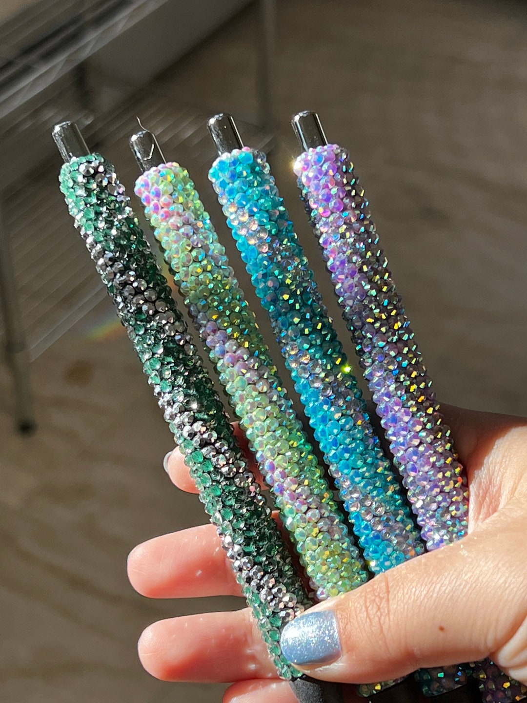 Glitter and Rhinestone Pens - Etsy